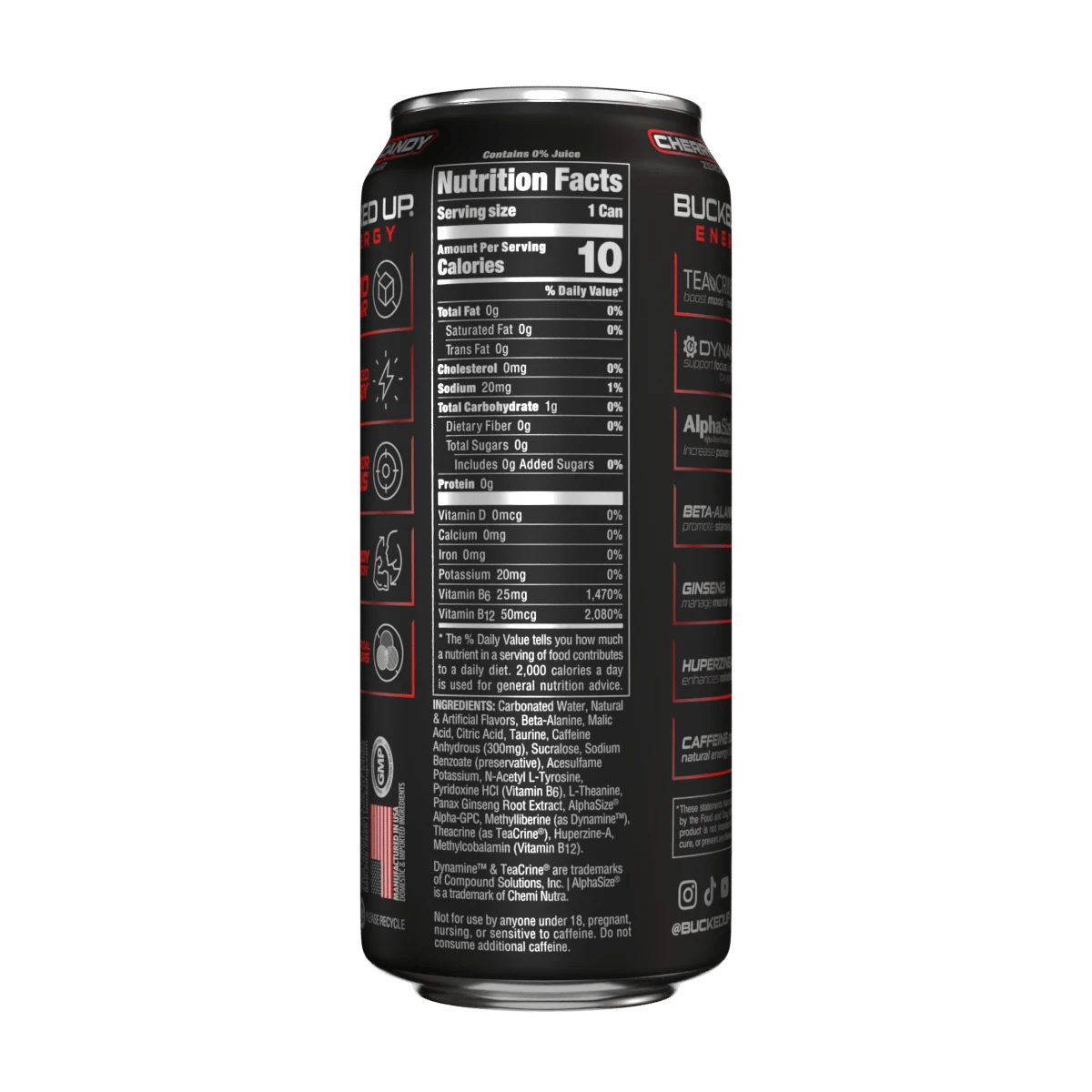 Bucked Up Energy (1 Case / 12 Cans) - Bucked Up